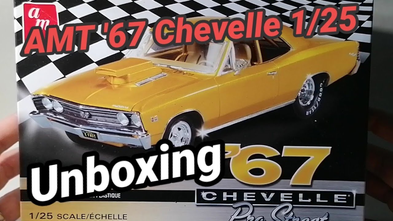 AMT '67 Chevelle prostreet 1/25 scale - UNBOXING - YouTube