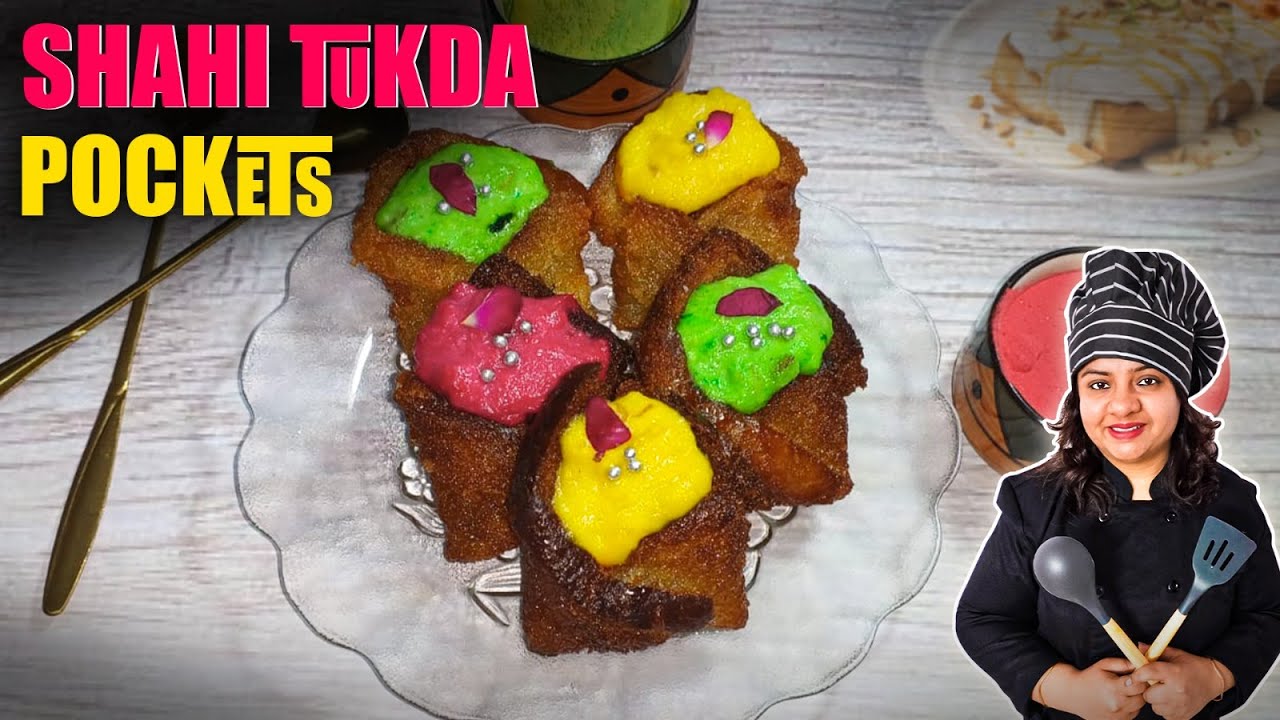 Shahi tukda pockets- Shahi tukda recipe- Festival special recipes ...
