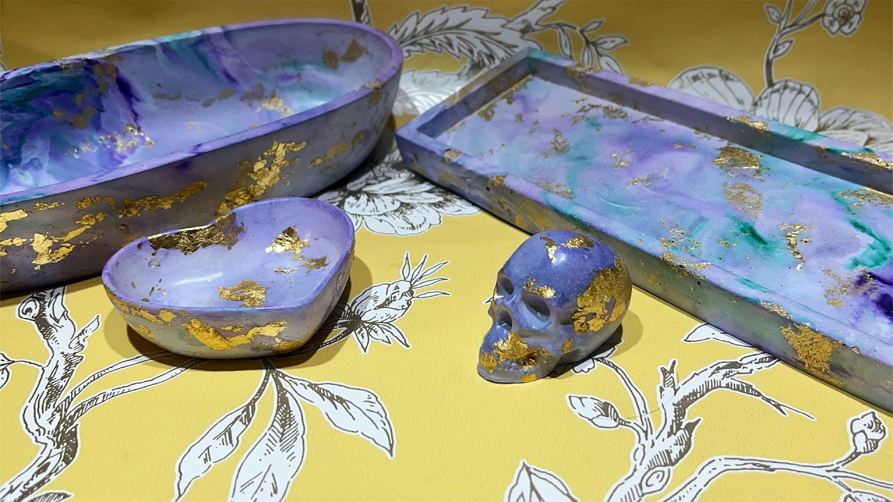 How To Make: Purple, Green & Gold Collection From Eco Resin Part 1 ...