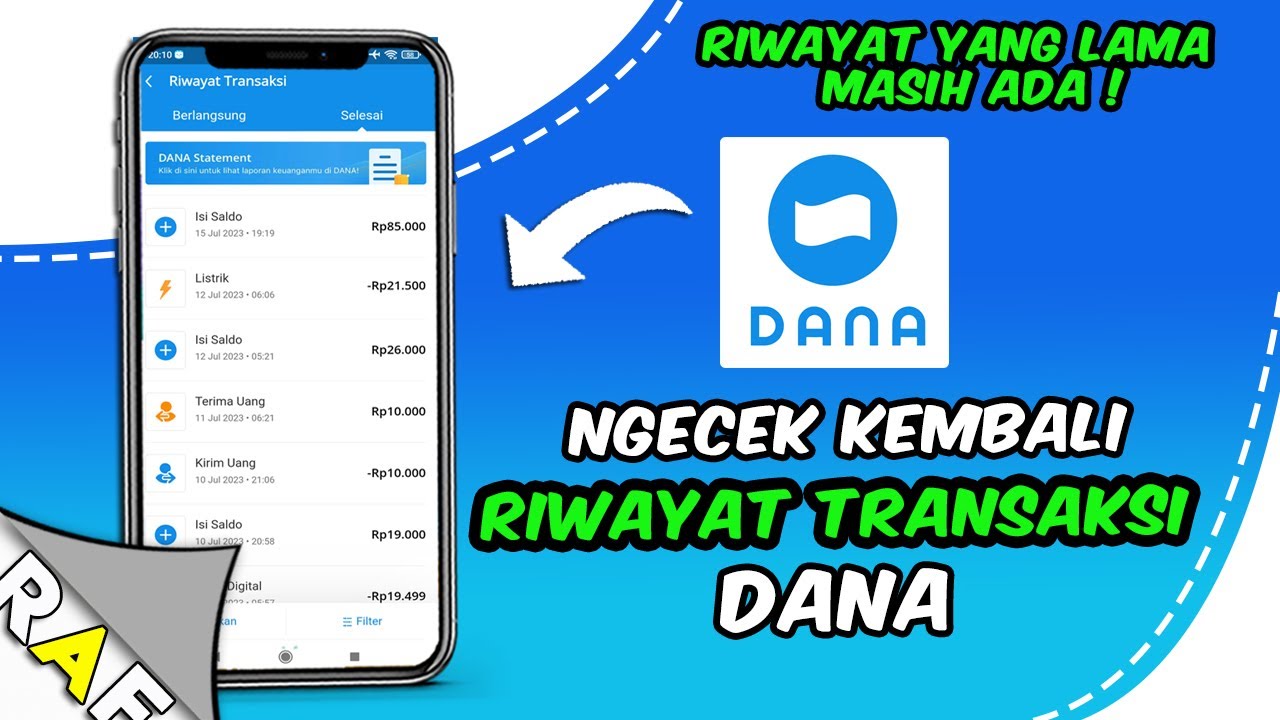 Cara Melihat Riwayat Transaksi DANA - YouTube