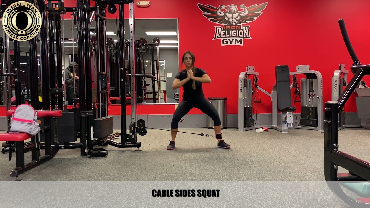 CABLE SIDES SQUAT - YouTube