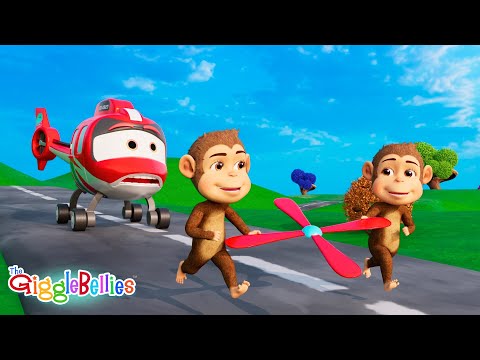 Helicopter Lost Its Wings | Who Took The Wings? | Nursery Rhymes - GiggleBellies