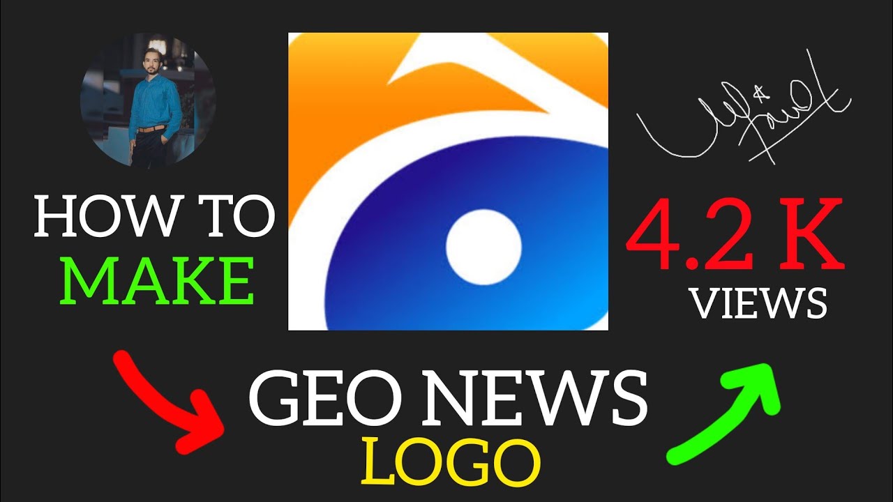 how to make geo news logo in photoshop فوٹوشاپ میں جیو نیوز کا لوگو ...