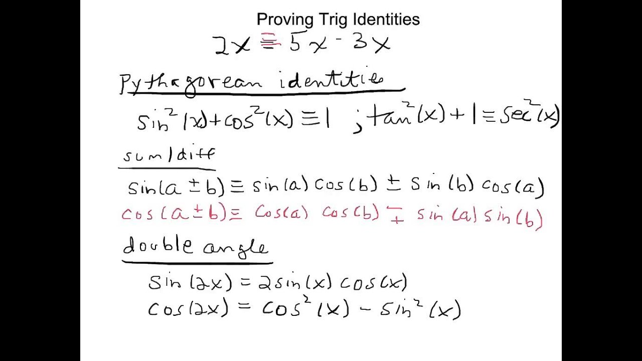 Proving trig identities - YouTube