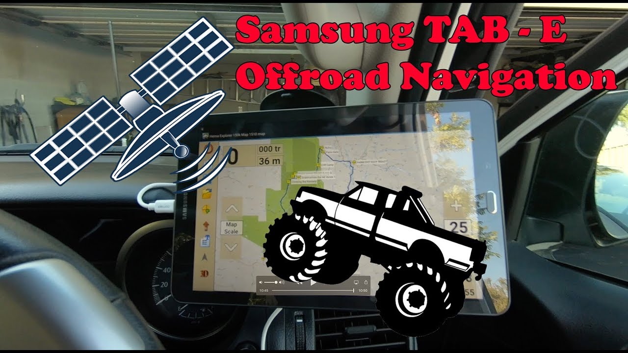 Killer home made Samsung TAB-E Offroad GPS Navigation - YouTube
