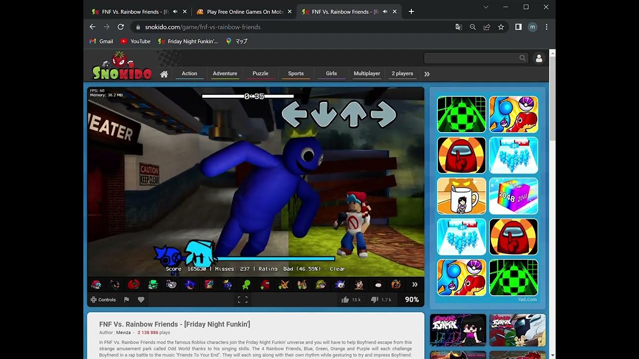 FNF Vs Rainbow Friends Friday Night Funkin' Play Free Online Games Snokido Google Chrome 20 ...