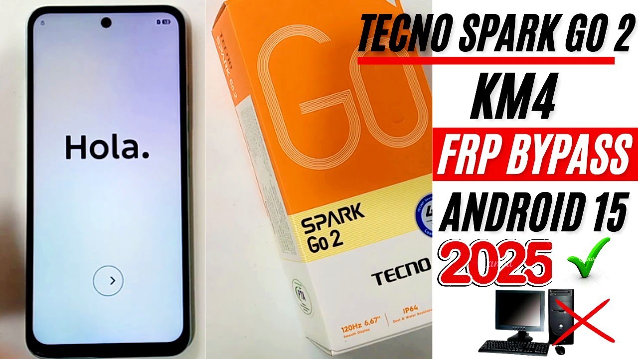 Tecno Spark Go 2 Android 15 FRP Bypass | KM4 Google Lock Remove Without ...