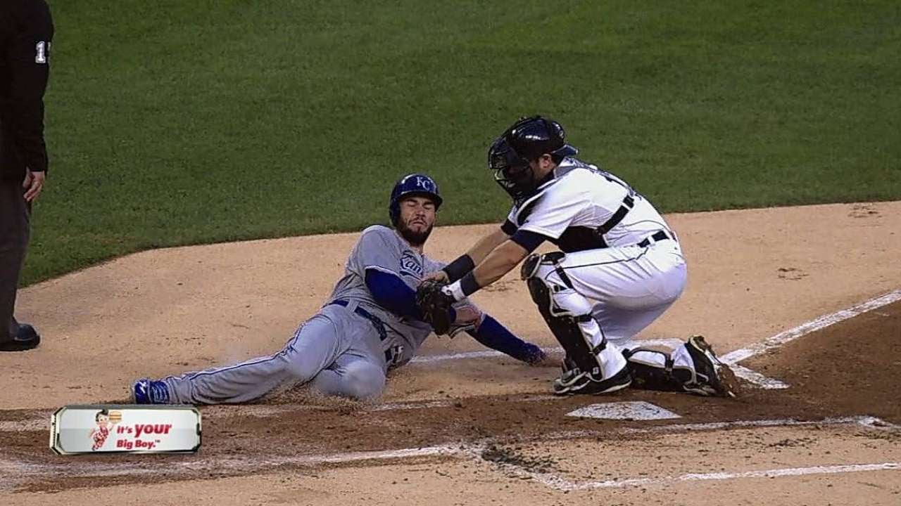 KC@DET: Cabrera throws out Hosmer at home plate - YouTube