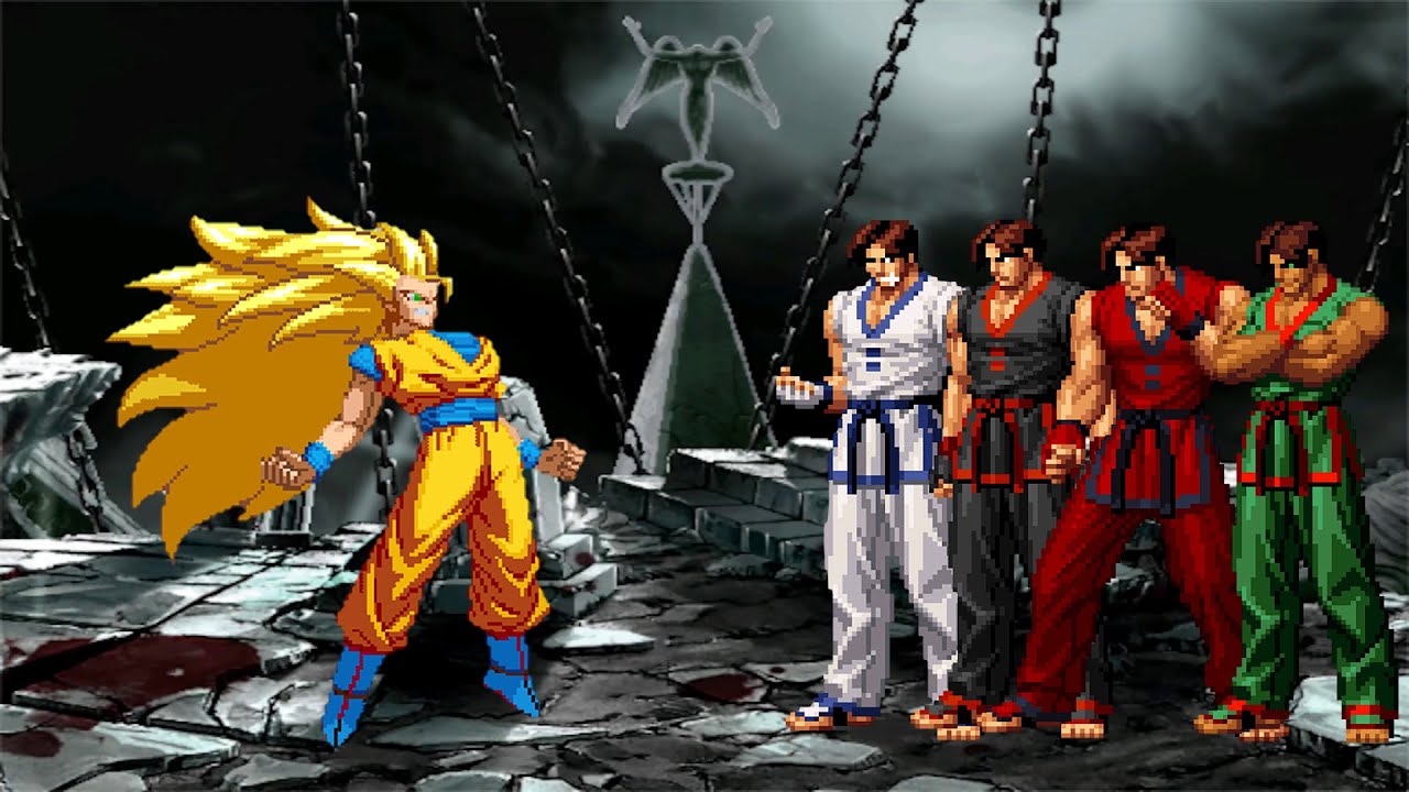 [KOF Mugen] Son goku vs Kim Kaphwan Team - YouTube