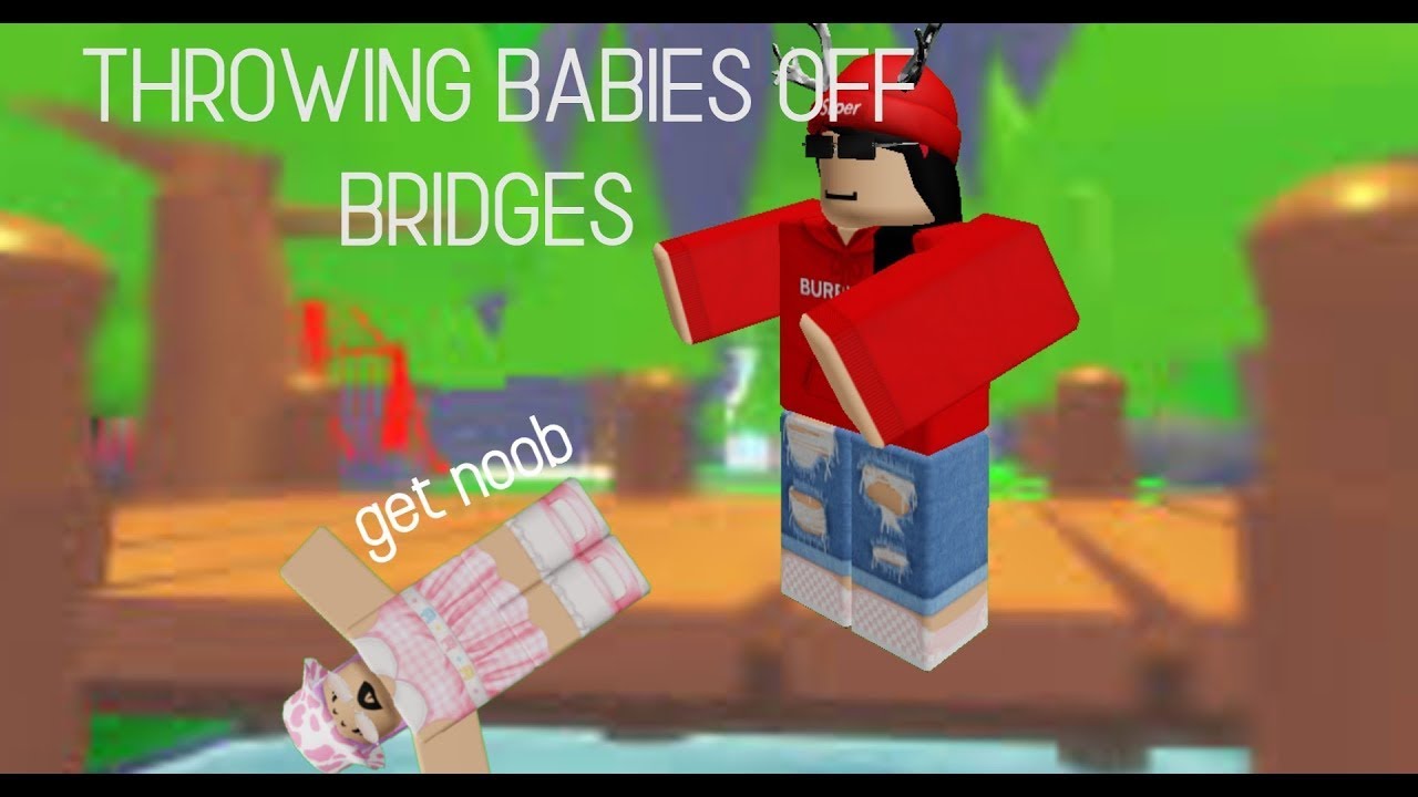 Dropping People Off The Bridge In Adopt Me! - YouTube
