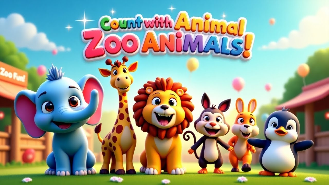 Count with Zoo Animals 1 to 20 | Fun Learning Numbers for Kids | Tiny ...