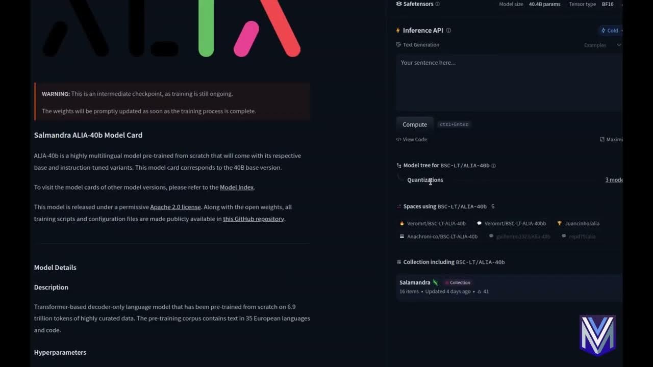 Probamos el nuevo LLM de España: AlIA 40B - YouTube