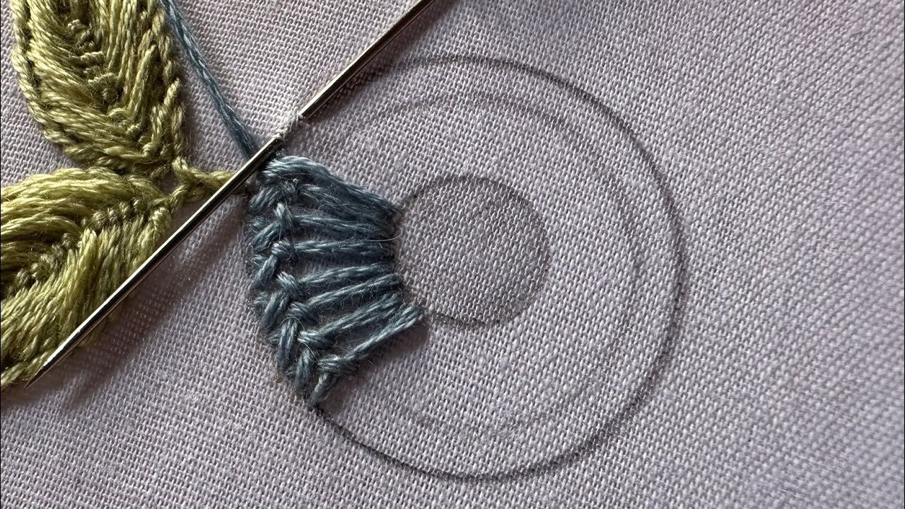 Beautiful hand embroidery flower design|hand embroidery design|how to ...