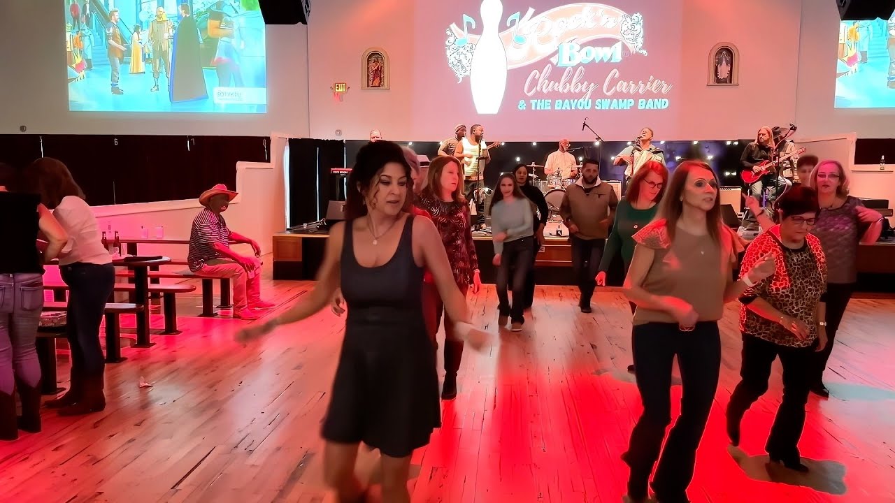 Line Dancing to Chubby Carrier at Rock ’n’ Bowl on 01/07/24 - YouTube