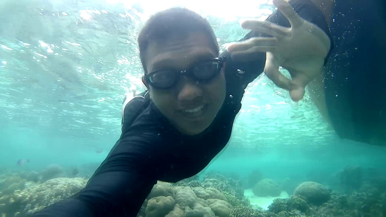 Diving in Bira Beach - YouTube