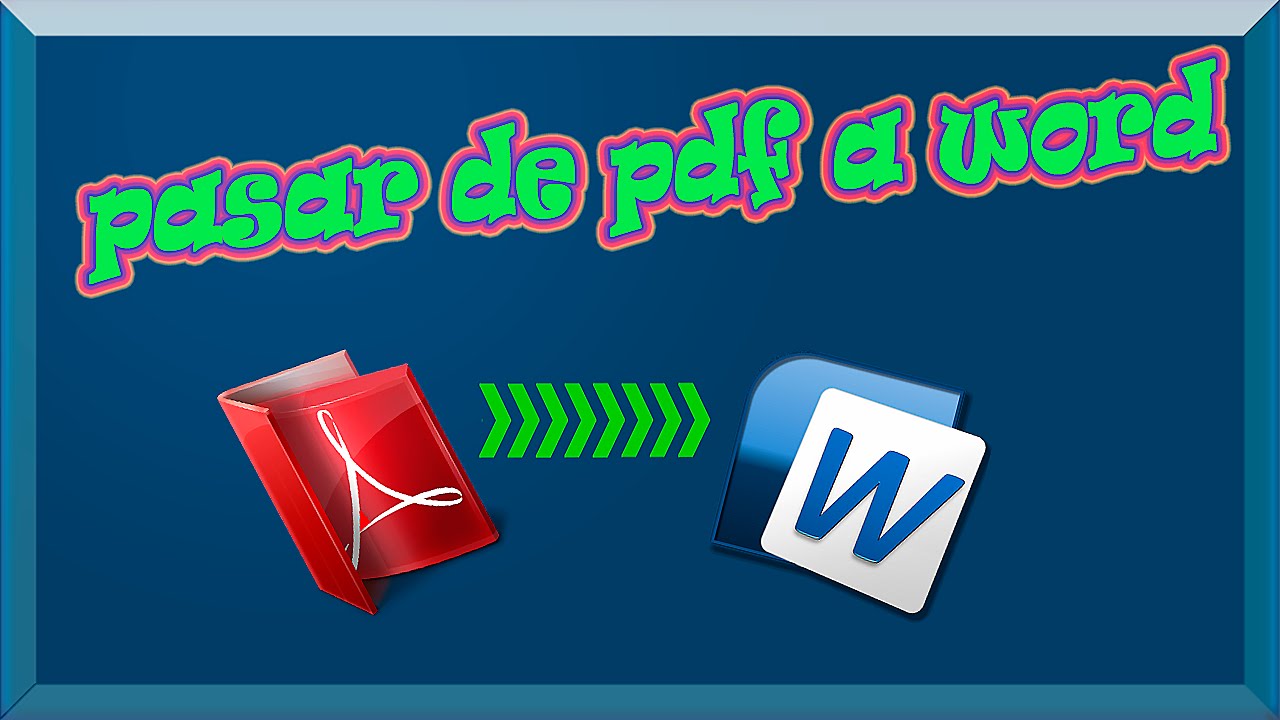 Pasar De Pdf A Word 2015 YouTube pasar-de-pdf-a-word-2015-youtube