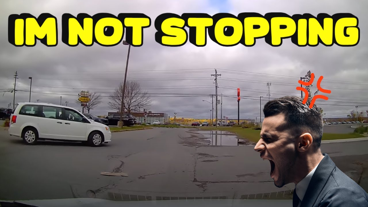 Daily rolling stop on dashcam from Hanwell Tim Hortons🚗🤬 - YouTube