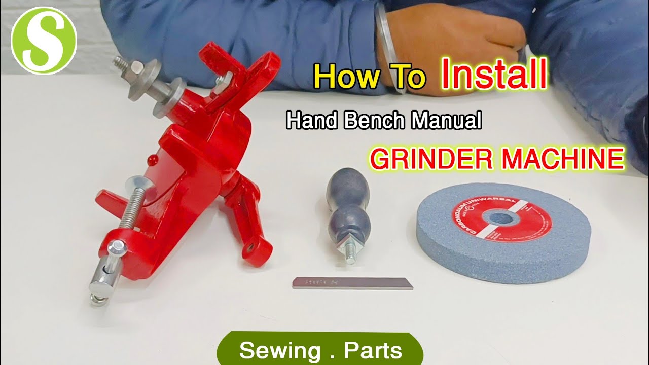 How To Install Small Hand Bench Manual Grinder Machine and its working ...