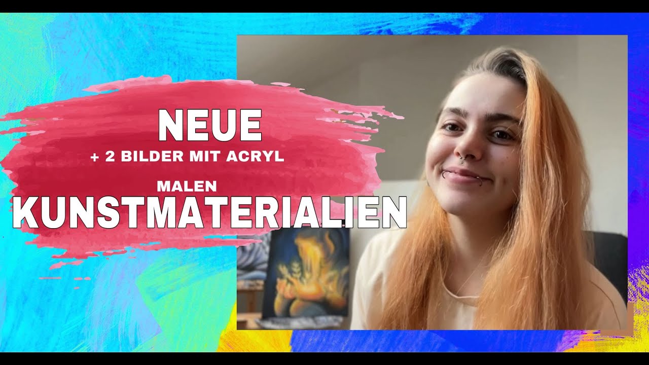 NEUE Kunstmaterialien & 2 BILDER mit Acryl MALEN! 🎨 - YouTube