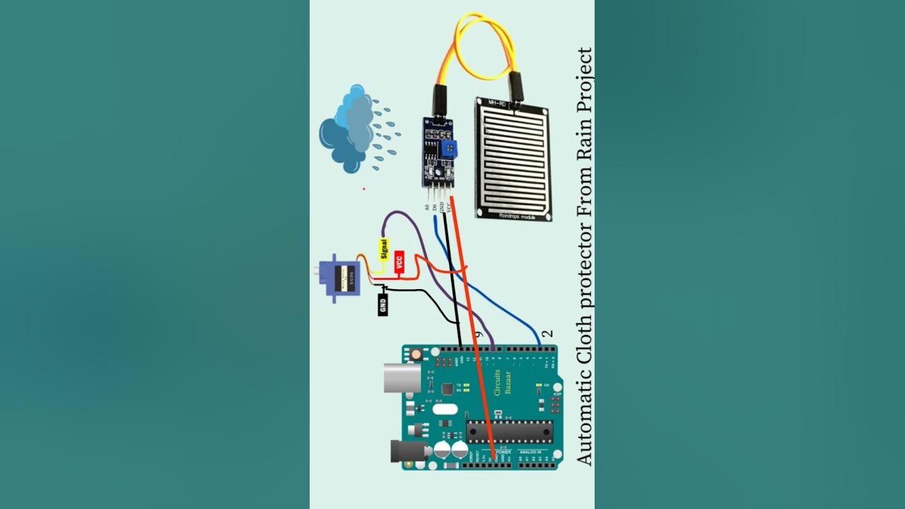 Automatic Cloth Protector From Rain Shorts Arduino Arduinoprojects Se Shortsfeed Viral