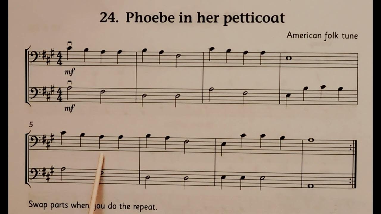 24 Phoebe In Her Petticoat piano accompaniment at rehearsal speed - YouTube