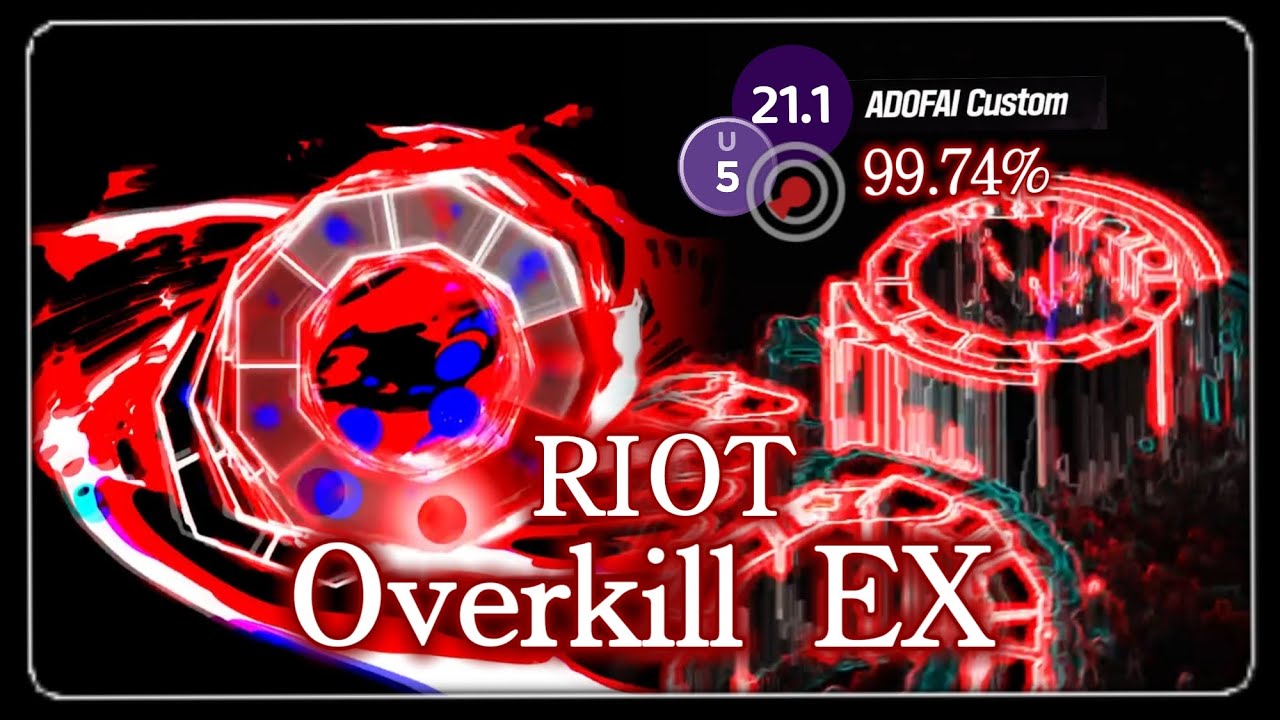 [ADOFAI] crazy 3D magic shape and effect ! RIOT-Overkill strict clear ...