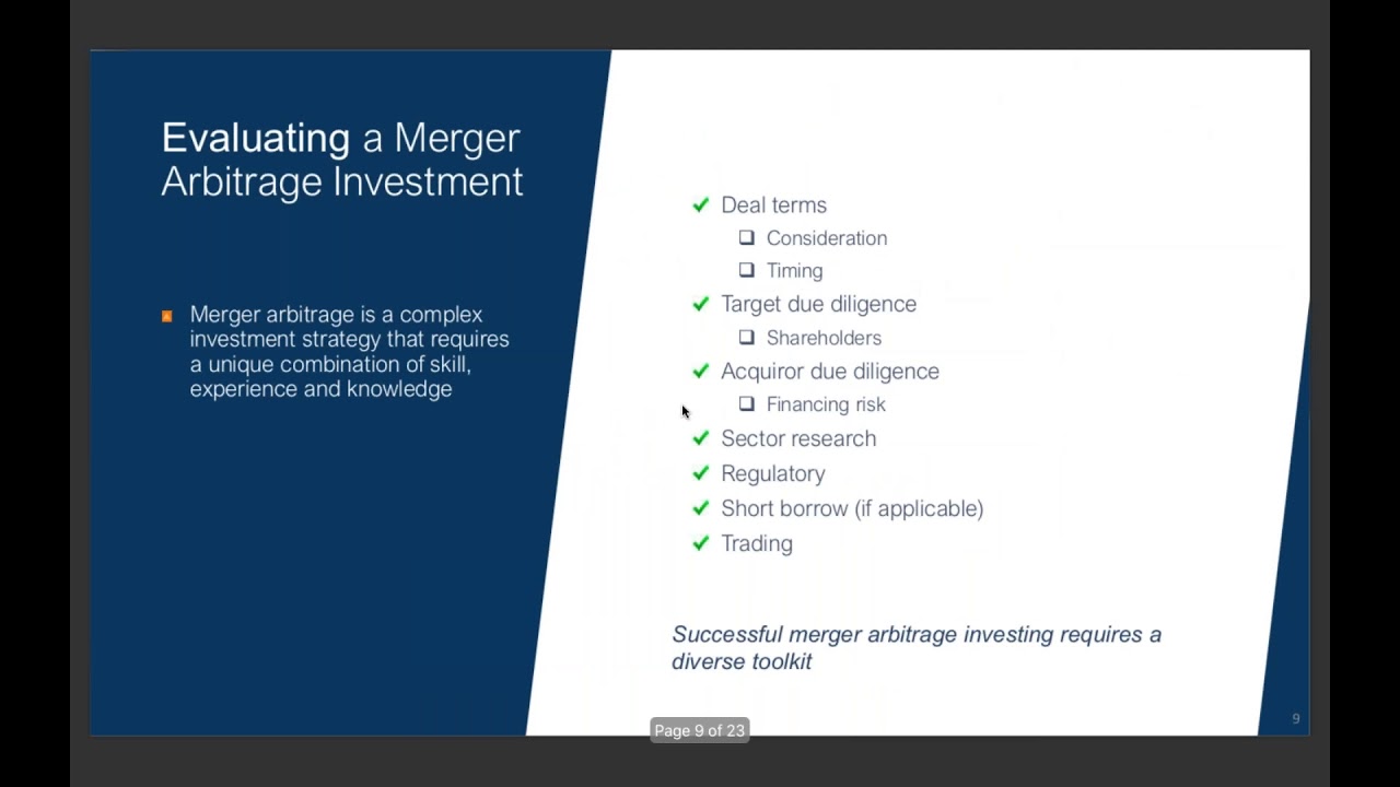 Merger Arbitrage A Strategy for Consistent Returns - YouTube