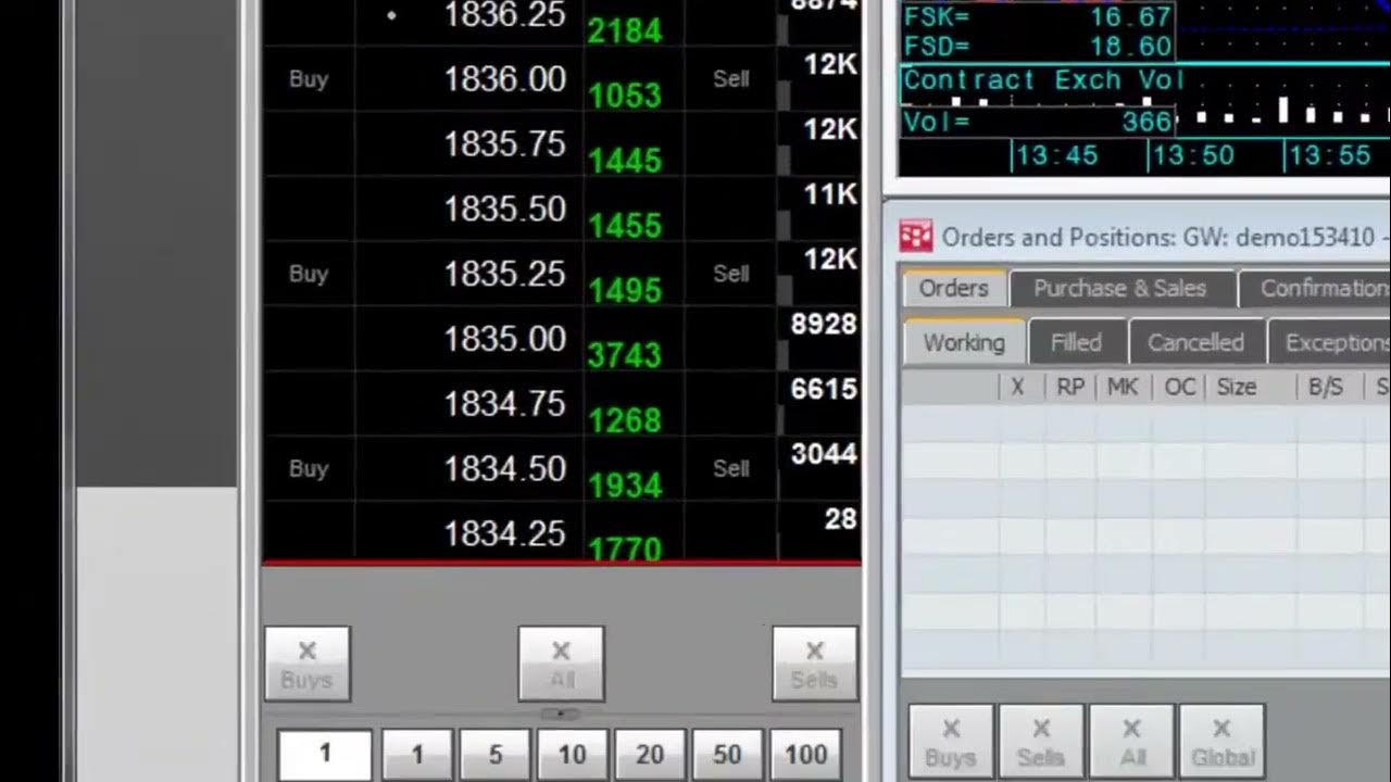 Q Trader DOM Trader Features - YouTube