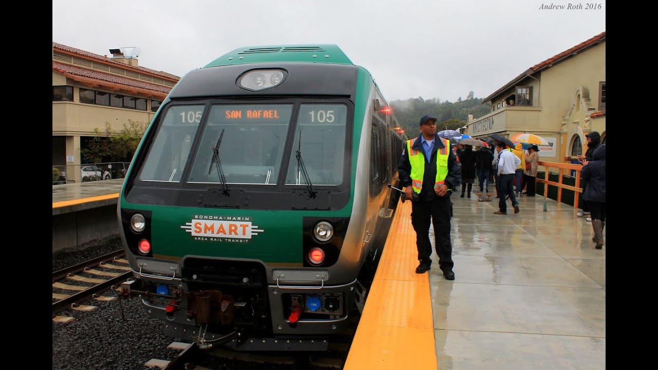 SMART in San Rafael: The First Passenger Train In 54 Years! - YouTube
