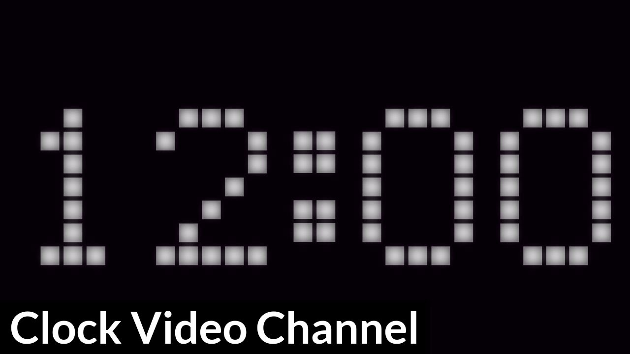 Digital Watch Clock 24 Hour Pixel Light White #2 - YouTube