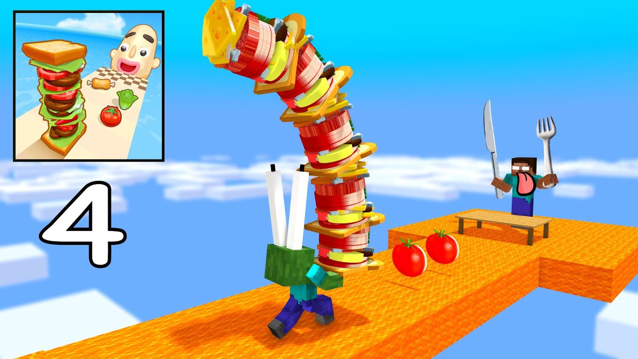 Minecraft Mobs : I WANT SANDWICH RUNNER 4 CHALLENGE - Minecraft animation - YouTube