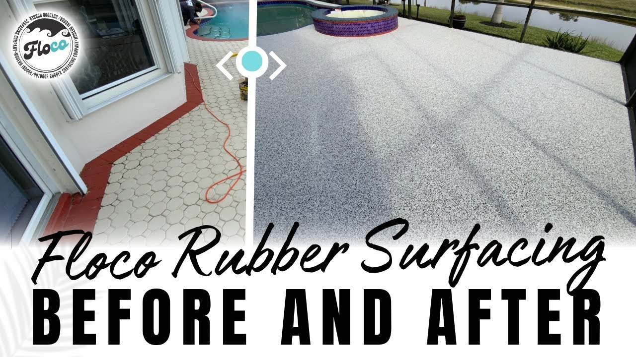 Rubber Pool Deck Transformation with FLOCO Rubber Surfacing | The ...