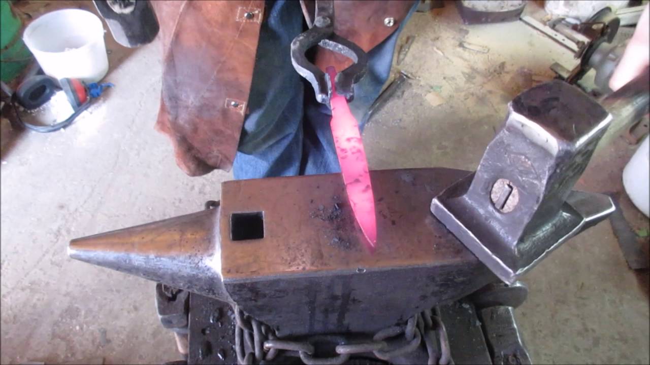 forging a norse inspired knife from scrap steel with engravings and a ...