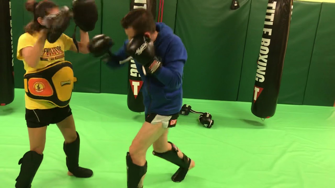 Muay Thai Combination Using Check Hook Variation - YouTube