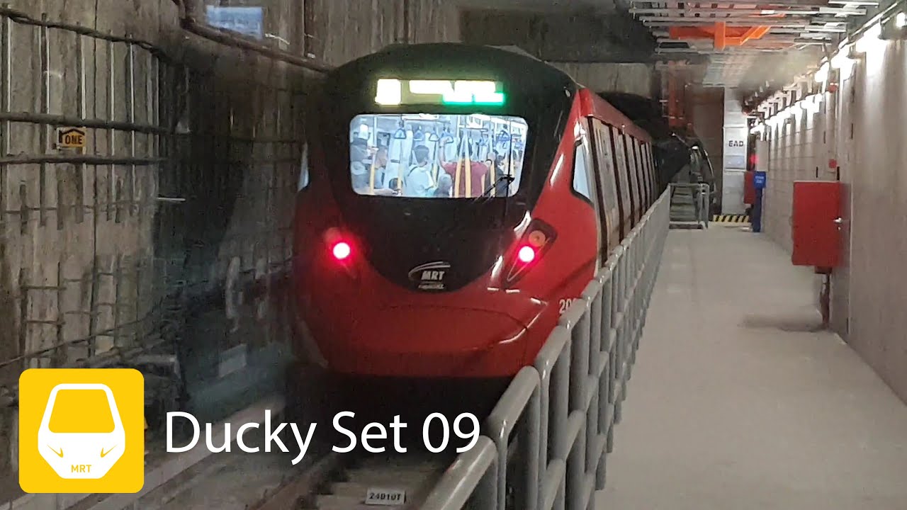 MRT PUTRAJAYA LINE (SSP LINE) DUCKY SET 09 ARRIVING & DEPARTING AT ...