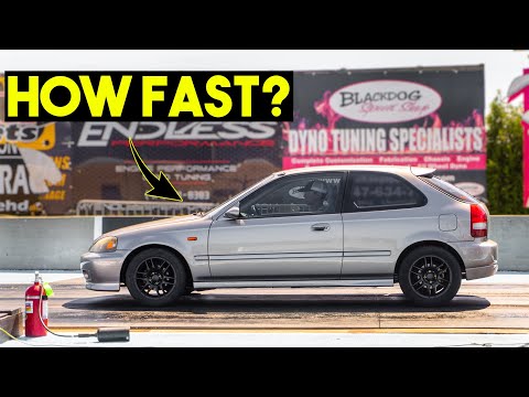 ALL MOTOR H SWAPPED EK HATCHBACK GOES DRAG RACING! | Boosted John - YouTube