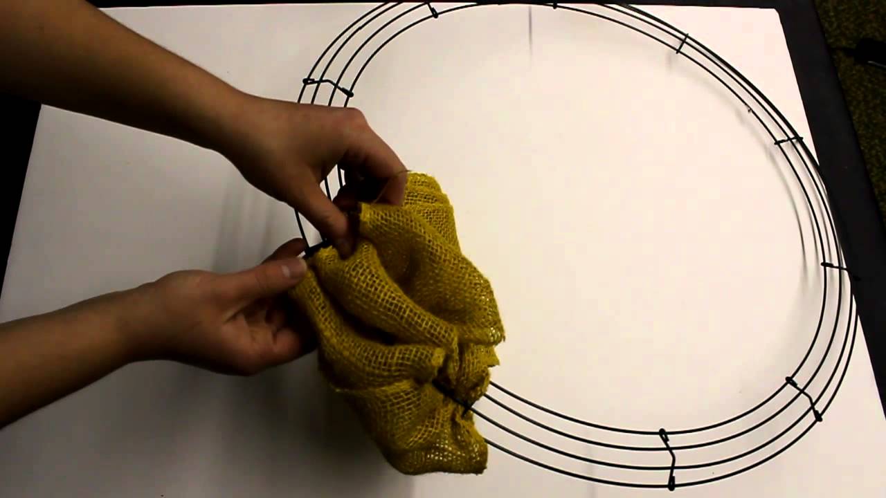 Burlap Wreath Tutorial - YouTube