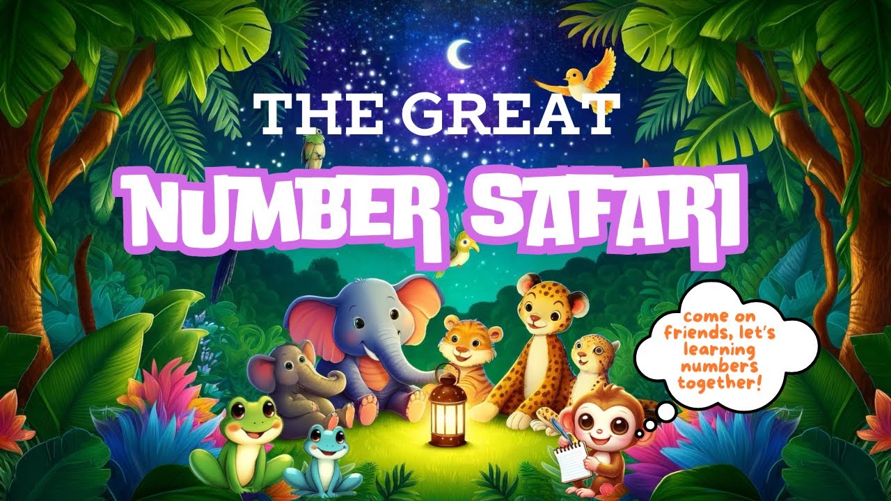 The Great Number Safari🐒 Bedtime Story about Learning Numbers🌜Safari's ...