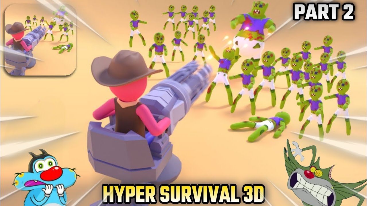 Oggy And Jack Playing Hyper Survive 3d Game | With Bob And Shinchan | Oggy Game Part 2 - YouTube