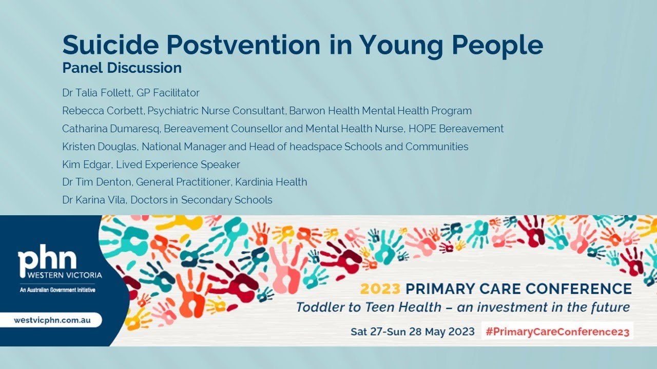 SUICIDE POSTVENTION IN YOUNG PEOPLE PANEL DISCUSSION - YouTube