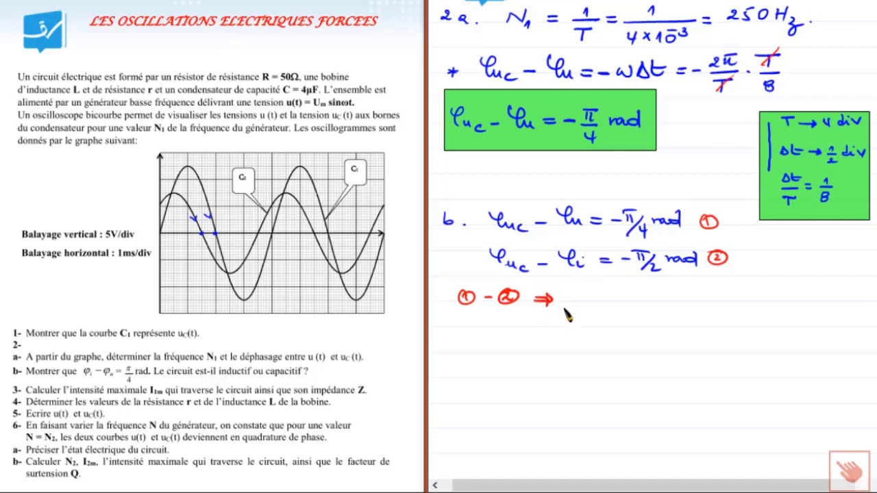 Exercice | RLC Forcées | Bac Scientifiques - YouTube