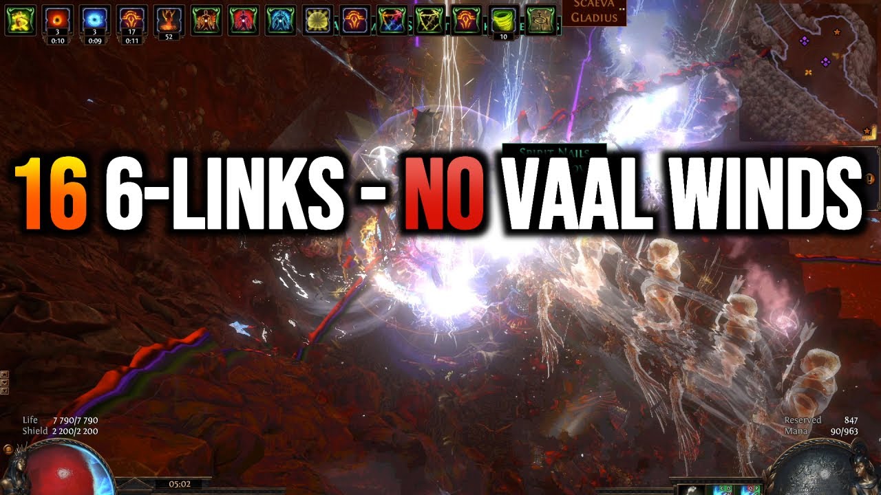 PoE Magic Find Maps (06) - 16 6-LINKS - ICE SHOT MF BUILD - VAAL WINDS ...