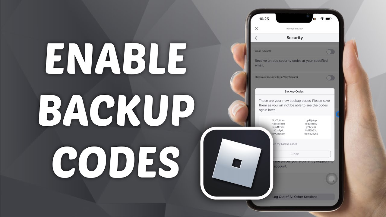 How to Enable Backup Codes on Roblox - YouTube