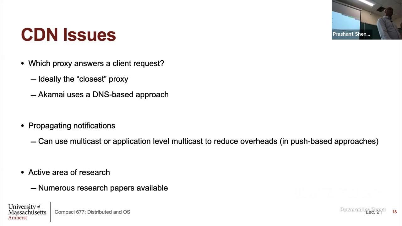 UMass CS677 (Spring'24) - Lecture 21 - Edge computing, web caching - YouTube
