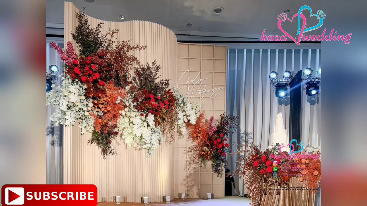 Contoh backdrop photobooth wedding modern - YouTube
