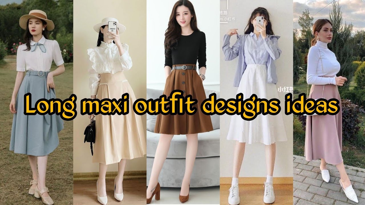 long maxi outfit designs ideas 2022|| winter fall maxi outfit with ...