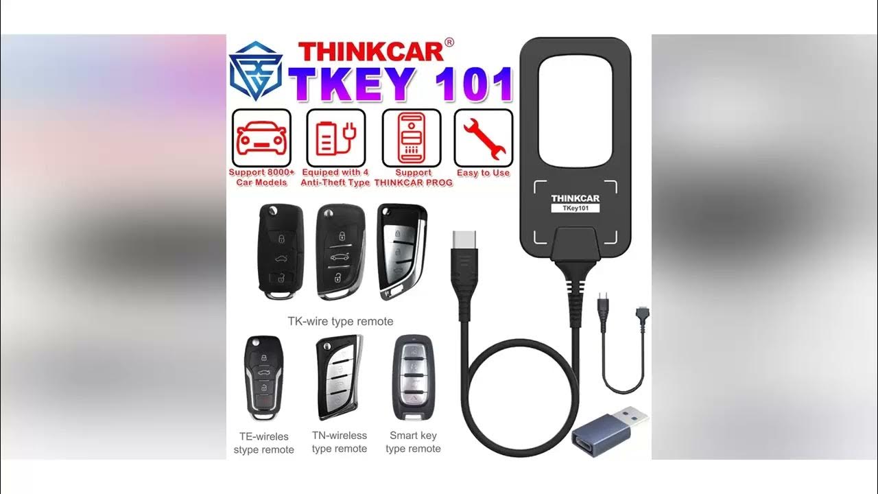 THINKCAR TKEY 101 Universal Car Key Programmer Equipment with 6 Unit ...