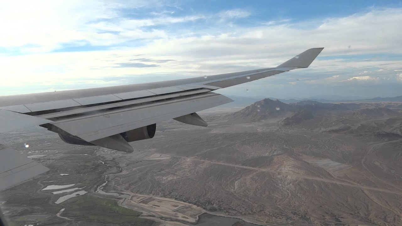 British Airways 747 SMOOTH landing Las Vegas airport with beautiful ...