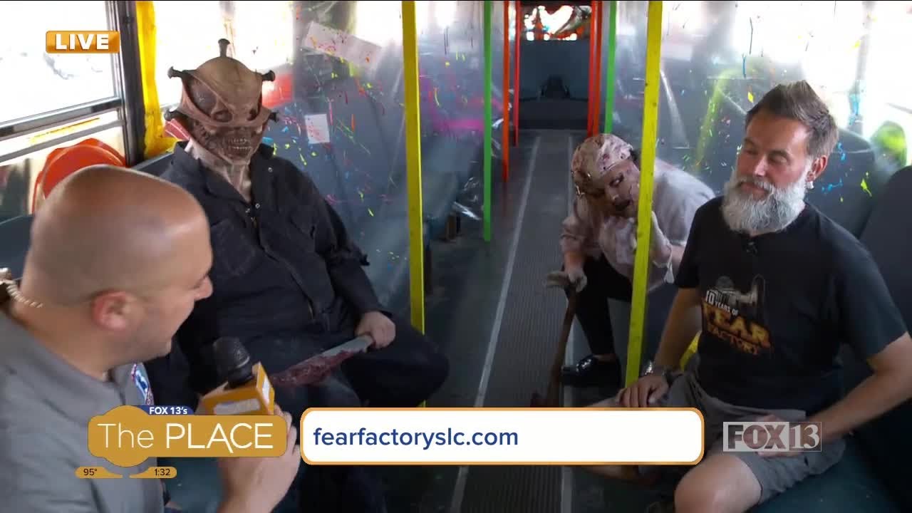 All aboard the zombie bus at Fear Factory - YouTube