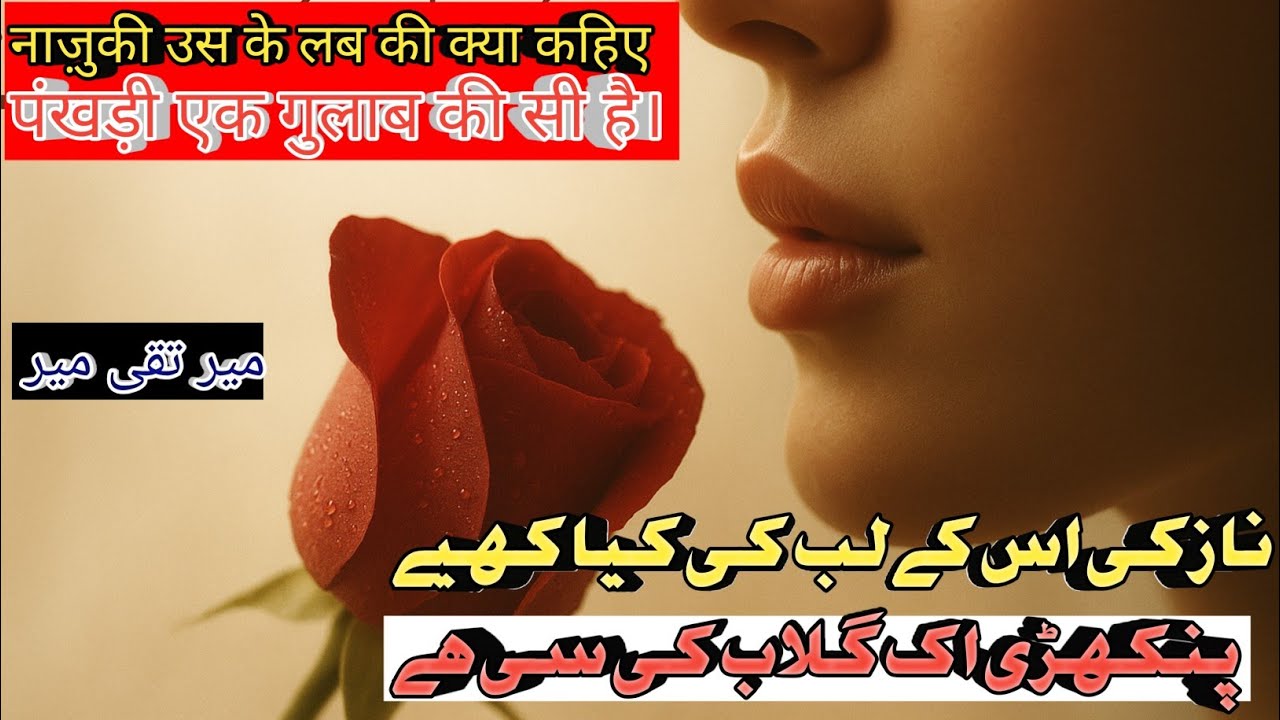 Ghazal Mir Tqi Mir । Nazuki Uske Lb Ki Kia Kahiye । #sachkiawaaz # ...